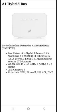 A1 Hybrid Router Huawei DN9245X6 & Empfangswerte | LTE-Forum Österreich